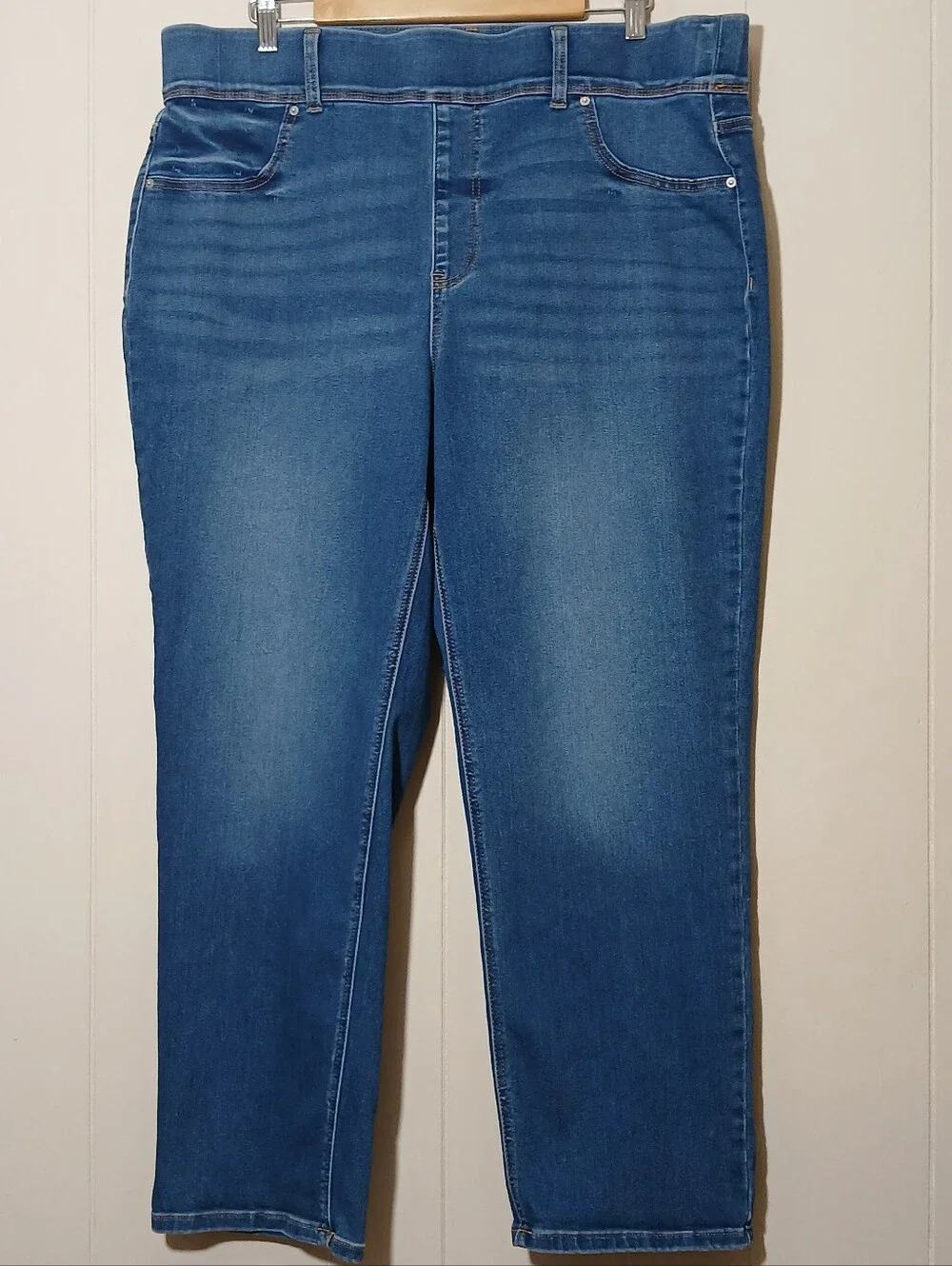 Terra & Sky | Jeans | Terra Sky Jeans Pull On Straight Blue Stretch ...